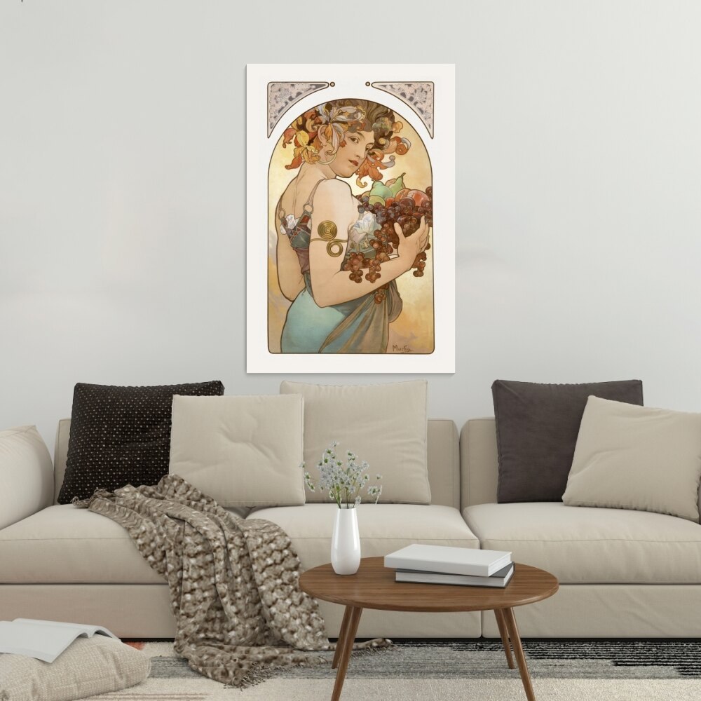 Compre Quadro Decorativo Reprodução Pintores Alphonse Mucha - Fruit ...