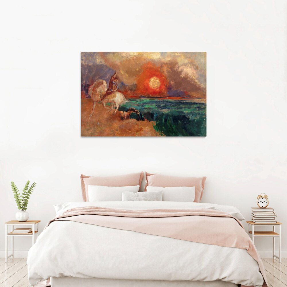 Compre Quadro Decorativo Reprodução Pintores - Odilon Redon - São Jorge ...